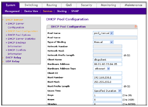 How do I configure a Dynamic Host Configuration Protocol (DHCP) reservation using the web ...